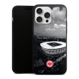 DeinDesign iPhone 15 Pro Max Handy Premium Silikon H&uuml;lle Handyh&uuml;lle schwarz Case Eintracht Frankfurt Sge Stadium Silikon Premium Case