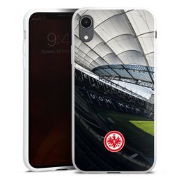 DeinDesign iPhone Xr Handy Silikon H&uuml;lle Case wei&szlig; Handyh&uuml;lle Eintracht Frankfurt Stadium Official Licensed Product Silikon Case