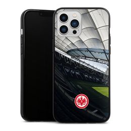 DeinDesign iPhone 13 Pro Max Handy Silikon H&uuml;lle Case schwarz Handyh&uuml;lle Eintracht Frankfurt Stadium Official Licensed Product