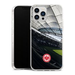 DeinDesign iPhone 13 Pro Max Handy Silikon H&uuml;lle Case transparent Handyh&uuml;lle Eintracht Frankfurt Stadium Official Licensed Product Silikon Case