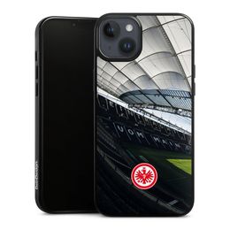 DeinDesign iPhone 14 Plus Handy Silikon H&uuml;lle Case schwarz Handyh&uuml;lle Eintracht Frankfurt Stadium Official Licensed Product
