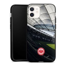 DeinDesign iPhone 12 Handy Silikon H&uuml;lle Case schwarz Handyh&uuml;lle Stadium Official Licensed Product Eintracht Frankfurt