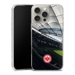 DeinDesign iPhone 16 Pro Max Handy Silikon H&uuml;lle Case transparent Handyh&uuml;lle Eintracht Frankfurt Stadium Official Licensed Product Silikon Case