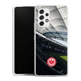 DeinDesign Galaxy A53 5G Handy Silikon H&uuml;lle Case wei&szlig; Handyh&uuml;lle Eintracht Frankfurt Official Licensed Product Stadium Silikon Case