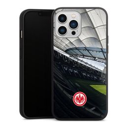DeinDesign iPhone 13 Pro Max Handy Premium Silikon H&uuml;lle Handyh&uuml;lle schwarz Case Eintracht Frankfurt Stadium Official Licensed Product Silikon Premium Case
