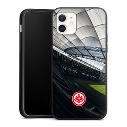 DeinDesign iPhone 12 Handy Premium Silikon H&uuml;lle Handyh&uuml;lle schwarz Case Eintracht Frankfurt Stadium Official Licensed Product Silikon Premium Case
