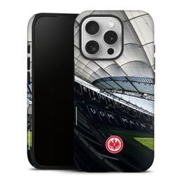 DeinDesign iPhone 16 Pro Handy Panzer Handyh&uuml;lle robuste Outdoor H&uuml;lle Schutzh&uuml;lle matt Eintracht Frankfurt Stadium Official Licensed Product Tough Case