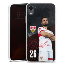DeinDesign iPhone Xr Handy Silikon H&uuml;lle Case wei&szlig; Handyh&uuml;lle Official Licensed Product Deniz Undav Vfb Stuttgart Silikon Case