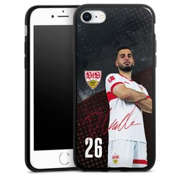 DeinDesign iPhone SE (2022) Handy Slim Case extra d&uuml;nn Silikon Handyh&uuml;lle schwarz H&uuml;lle Vfb Stuttgart Deniz Undav Official Licensed Product Silikon Slim Case