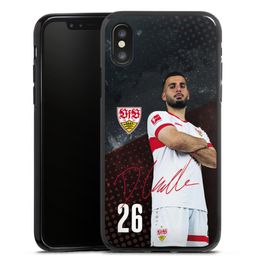 DeinDesign iPhone X Handy Silikon H&uuml;lle Case schwarz Handyh&uuml;lle Official Licensed Product Deniz Undav Vfb Stuttgart