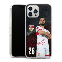 DeinDesign iPhone 13 Pro Max Handy Silikon H&uuml;lle Case transparent Handyh&uuml;lle Official Licensed Product Deniz Undav Vfb Stuttgart Silikon Case