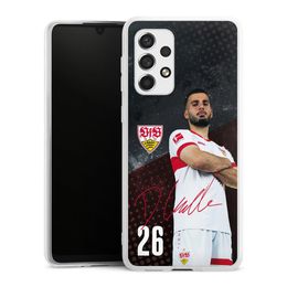 DeinDesign Galaxy A33 5G Handy Silikon H&uuml;lle Case transparent Handyh&uuml;lle Vfb Stuttgart Deniz Undav Official Licensed Product Silikon Case