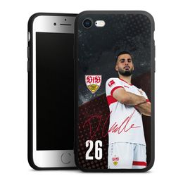 DeinDesign iPhone SE (2020) Handy Premium Silikon H&uuml;lle Handyh&uuml;lle schwarz Case Vfb Stuttgart Deniz Undav Official Licensed Product Silikon Premium Case