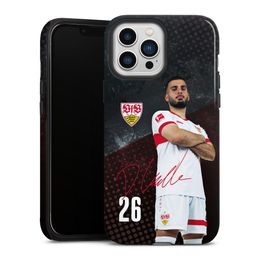 DeinDesign iPhone 13 Pro Max Handy Panzer Handyh&uuml;lle robuste Outdoor H&uuml;lle Schutzh&uuml;lle gl&auml;nzend Official Licensed Product Deniz Undav Vfb Stuttgart Tough Case