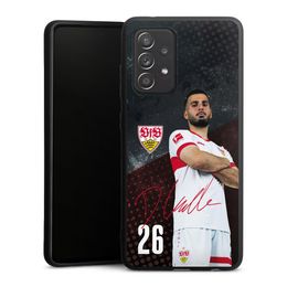 DeinDesign Galaxy A52s 5G Handy Premium Silikon H&uuml;lle Handyh&uuml;lle schwarz Case Official Licensed Product Deniz Undav Vfb Stuttgart Silikon Premium Case