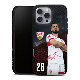 DeinDesign iPhone 16 Pro Max Handy Panzer Handyh&uuml;lle robuste Outdoor H&uuml;lle Schutzh&uuml;lle gl&auml;nzend Official Licensed Product Deniz Undav Vfb Stuttgart Tough Case
