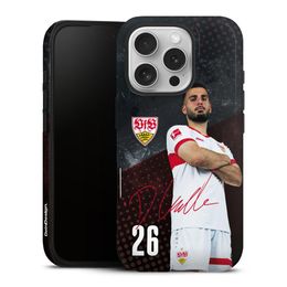 DeinDesign iPhone 16 Pro Handy Panzer Handyh&uuml;lle robuste Outdoor H&uuml;lle Schutzh&uuml;lle gl&auml;nzend Official Licensed Product Deniz Undav Vfb Stuttgart Tough Case