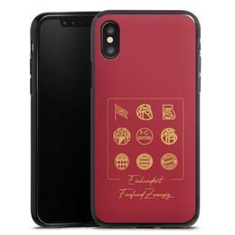 DeinDesign iPhone X Handy Silikon H&uuml;lle Case schwarz Handyh&uuml;lle Merchandise Fc Bayern M&uuml;nchen Fcb 125 Jahre