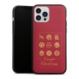 DeinDesign iPhone 13 Pro Max Handy Silikon H&uuml;lle Case schwarz Handyh&uuml;lle Merchandise Fc Bayern M&uuml;nchen Fcb 125 Jahre