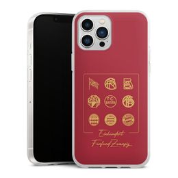 DeinDesign iPhone 13 Pro Max Handy Silikon H&uuml;lle Case transparent Handyh&uuml;lle Merchandise Fc Bayern M&uuml;nchen Fcb 125 Jahre Silikon Case