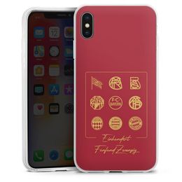 DeinDesign iPhone Xs Max Handy Silikon H&uuml;lle Case transparent Handyh&uuml;lle Merchandise Fc Bayern M&uuml;nchen Fcb 125 Jahre Silikon Case