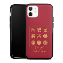 DeinDesign iPhone 12 mini Handy Silikon H&uuml;lle Case schwarz Handyh&uuml;lle Fc Bayern M&uuml;nchen Merchandise Fcb 125 Jahre