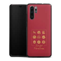 DeinDesign Huawei P30 Pro Handy Silikon H&uuml;lle Case schwarz Handyh&uuml;lle Merchandise Fc Bayern M&uuml;nchen Fcb 125 Jahre