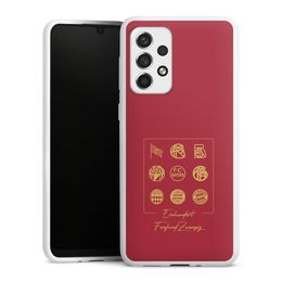 DeinDesign Galaxy A33 5G Handy Silikon H&uuml;lle Case wei&szlig; Handyh&uuml;lle Fc Bayern M&uuml;nchen Merchandise Fcb 125 Jahre Silikon Case