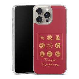 DeinDesign iPhone 16 Pro Max Handy Silikon H&uuml;lle Case transparent Handyh&uuml;lle Merchandise Fc Bayern M&uuml;nchen Fcb 125 Jahre Silikon Case