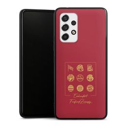 DeinDesign Galaxy A53 5G Handy Silikon H&uuml;lle Case schwarz Handyh&uuml;lle Fc Bayern M&uuml;nchen Merchandise Fcb 125 Jahre