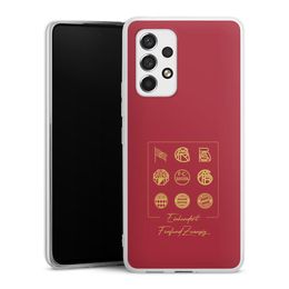 DeinDesign Galaxy A53 5G Handy Silikon H&uuml;lle Case transparent Handyh&uuml;lle Fc Bayern M&uuml;nchen Merchandise Fcb 125 Jahre Silikon Case