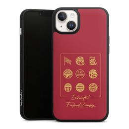 DeinDesign iPhone 14 Handy Premium Silikon H&uuml;lle Handyh&uuml;lle schwarz Case Merchandise Fc Bayern M&uuml;nchen Fcb 125 Jahre Silikon Premium Case