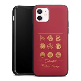 DeinDesign iPhone 12 Handy Premium Silikon H&uuml;lle Handyh&uuml;lle schwarz Case Fc Bayern M&uuml;nchen Merchandise Fcb 125 Jahre Silikon Premium Case