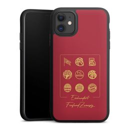 DeinDesign iPhone 11 Handy Premium Silikon H&uuml;lle Handyh&uuml;lle schwarz Case Fcb 125 Jahre Fc Bayern M&uuml;nchen Merchandise Silikon Premium Case