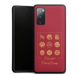 DeinDesign Galaxy S20 FE Handy Premium Silikon H&uuml;lle Handyh&uuml;lle schwarz Case Fc Bayern M&uuml;nchen Merchandise Fcb 125 Jahre Silikon Premium Case