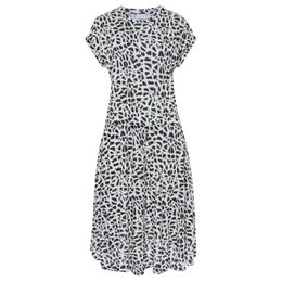 Lascana Damen Jerseykleid, creme-schwarz bedruckt, Gr&ouml;&szlig;e 38