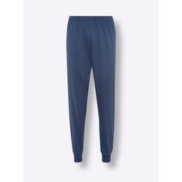 WITT Herren Schlafanzug, himmelblau-dunkelblau, Gr&ouml;&szlig;e 52/54