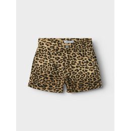 name it Shorts 'NKFRose' Mädchen Größe 128 braun / cappuccino / schwarz