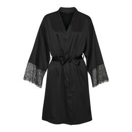 Lascana Dressing Gown female Black size 44