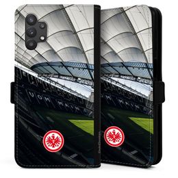 DeinDesign Galaxy A32 5G Handy Klapph&uuml;lle Handyh&uuml;lle aus Kunst Leder schwarz Flip Case Eintracht Frankfurt Official Licensed Product Stadium Sideflip mit langer 