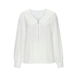 Lascana Damen Langarmbluse, wei&szlig;, Gr&ouml;&szlig;e 46