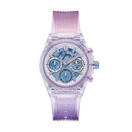 Guess Uhr 'Athena' Damen Gr&ouml;&szlig;e One Size hellblau / flieder / rosa
