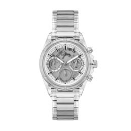 Guess Uhr 'Athena' Damen Gr&ouml;&szlig;e One Size grau / transparent