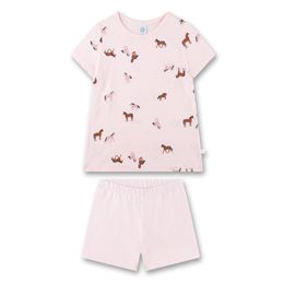 Sanetta Pyjama M&auml;dchen Gr&ouml;&szlig;e 140 braun / rosa / hellpink