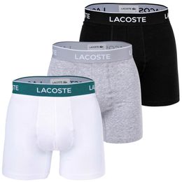 Lacoste Trunks Herren Gr&ouml;&szlig;e S graumeliert / petrol / schwarz / wei&szlig;