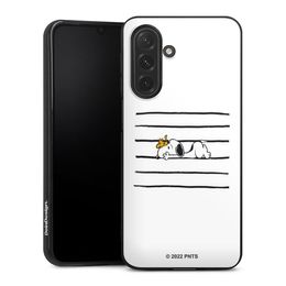 DeinDesign Galaxy A26 Handy Silikon H&uuml;lle Case schwarz Handyh&uuml;lle Snoopy Dog Peanuts