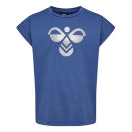 Hummel T-Shirt 'Diez' M&auml;dchen Gr&ouml;&szlig;e 152 blau / hellgrau