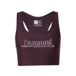 Hummel Sport-BH 'TE FUNDAMENTAL' Damen Gr&ouml;&szlig;e M beige / brombeer