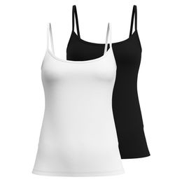 Calida Unterhemd Damen Gr&ouml;&szlig;e XS schwarz / wei&szlig;