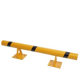 Rammschutz-Balken MCW-J51, Wandschutz Prallschutz, mit Bolzenanker Metall 20x100x14cm gelb-schwarz